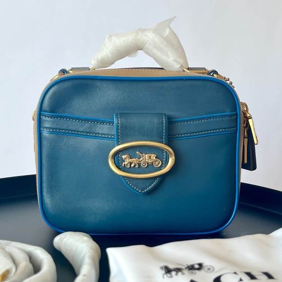 Coach | Bags | Coach 941 Riley Lunchbox Top Handle Crossbody Bag Dark ...